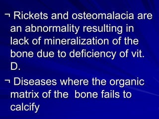 Rickets and osteomalacia | PPT