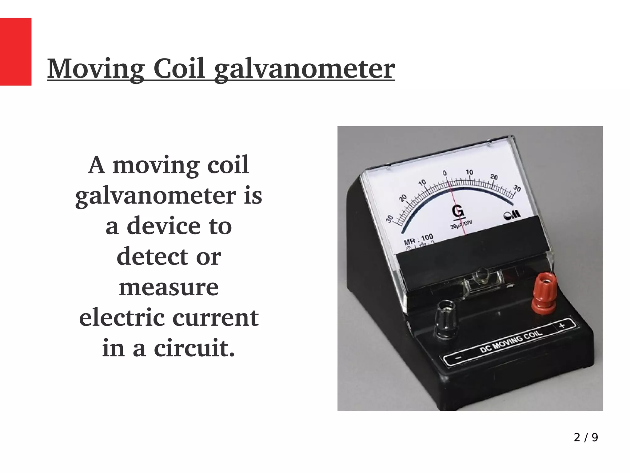 Moving coil galvanometer | PDF
