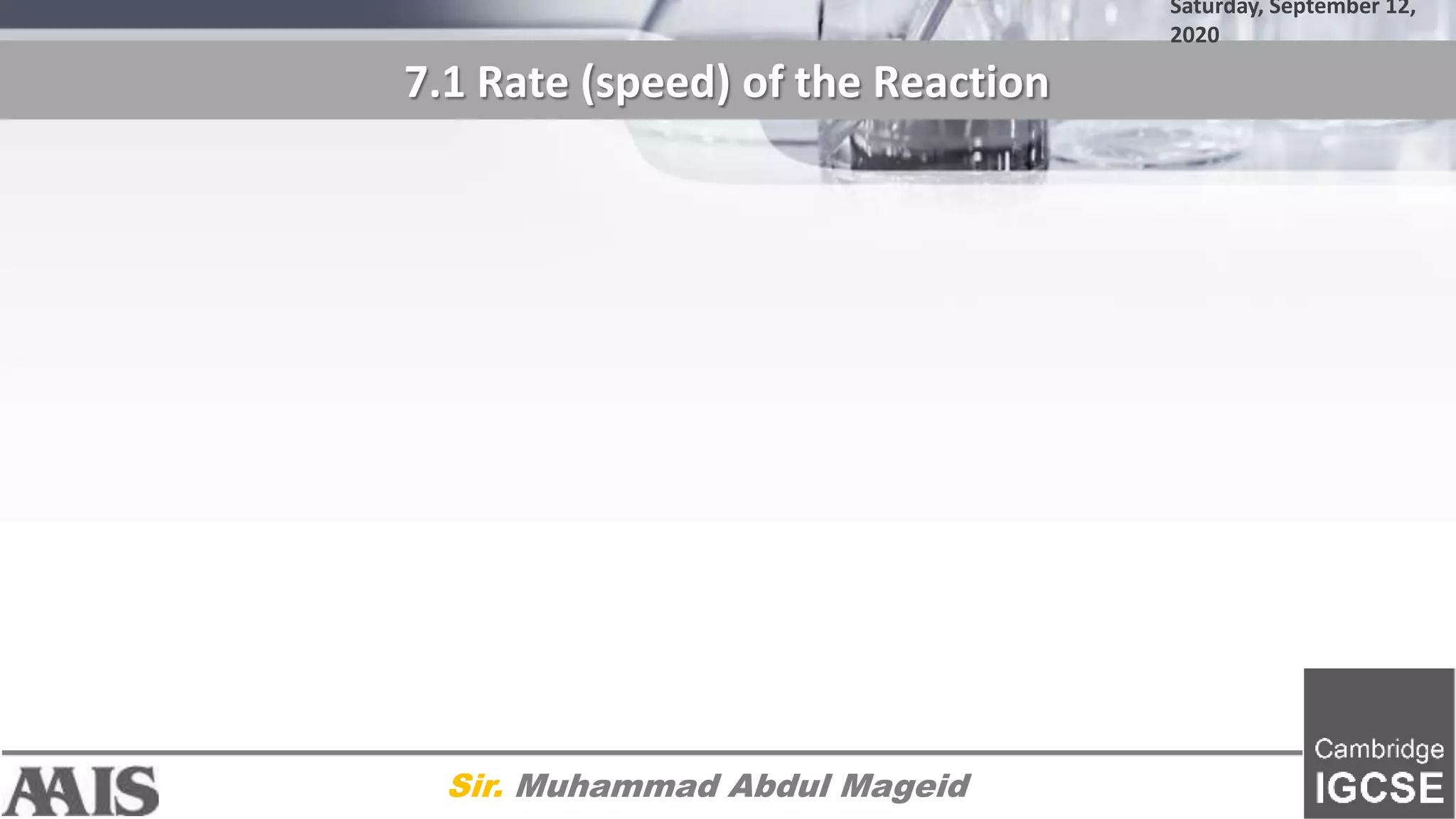 7.1 chemical reactions & rate of chemical reaction | PPTX | Chemistry ...