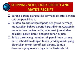 Pemahaman Prosedur Shipping_ Materi Training "EXPORT IMPORT" | PPTX
