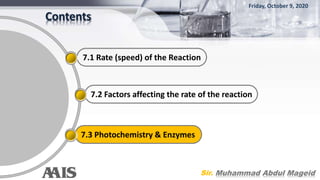 7.3 chemical reactions photochemistry & enzymes | PPT