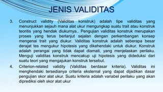 VALIDITAS DAN RELIABILITA INSTRUMEN | PDF