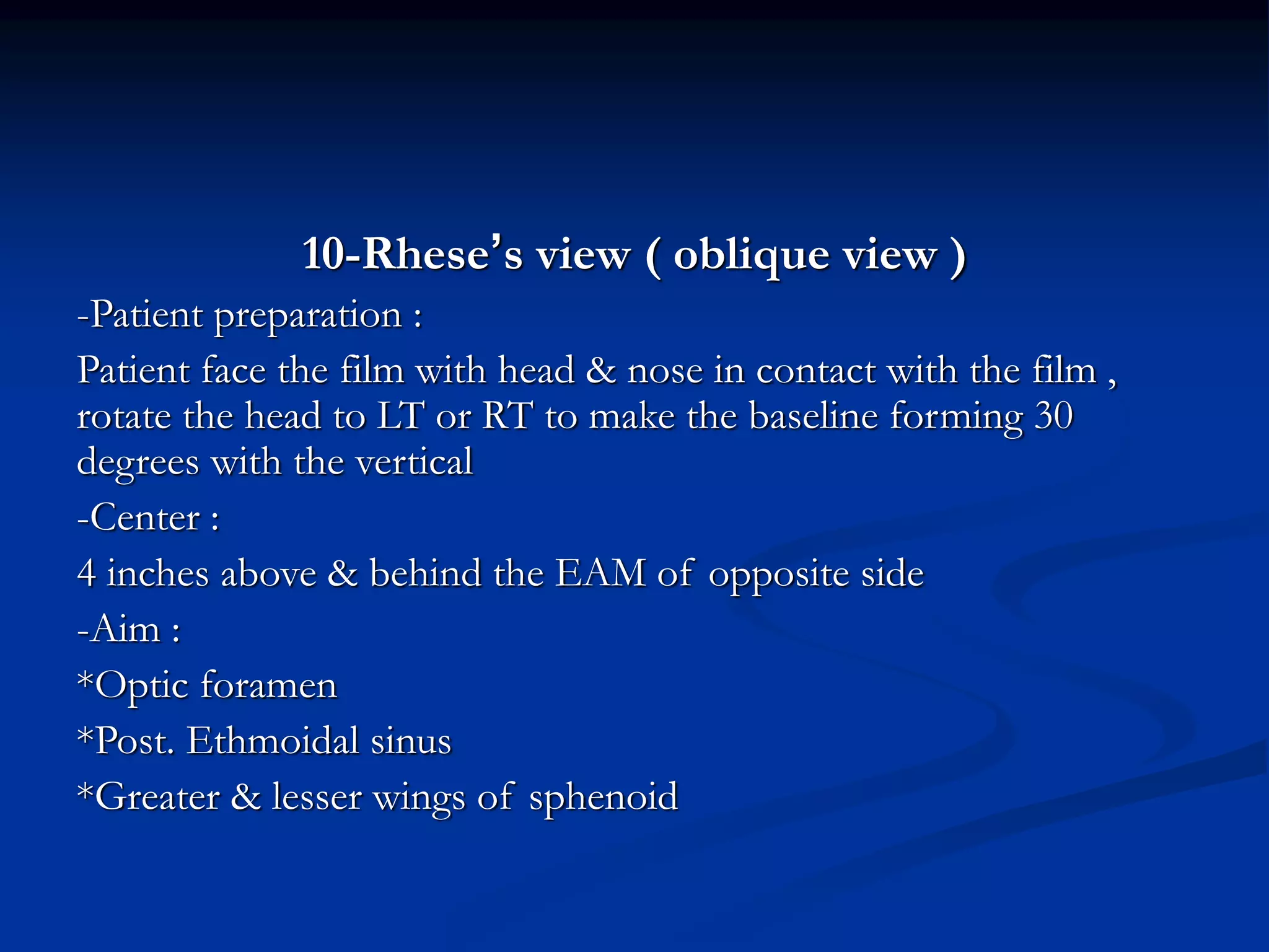 Skull positions for radiologists | PPT