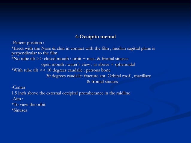 Skull positions for radiologists | PPT