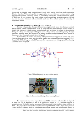 Speed control of sensorless brushless DC motor by computing back EMF ...