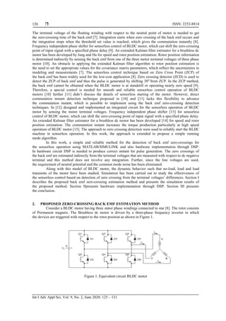 Speed control of sensorless brushless DC motor by computing back EMF from line voltage ...