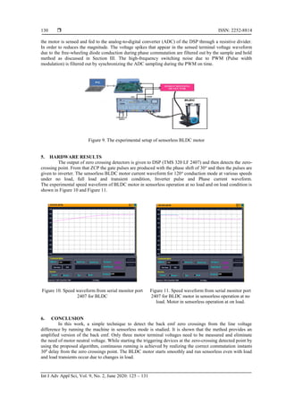 Speed control of sensorless brushless DC motor by computing back EMF ...