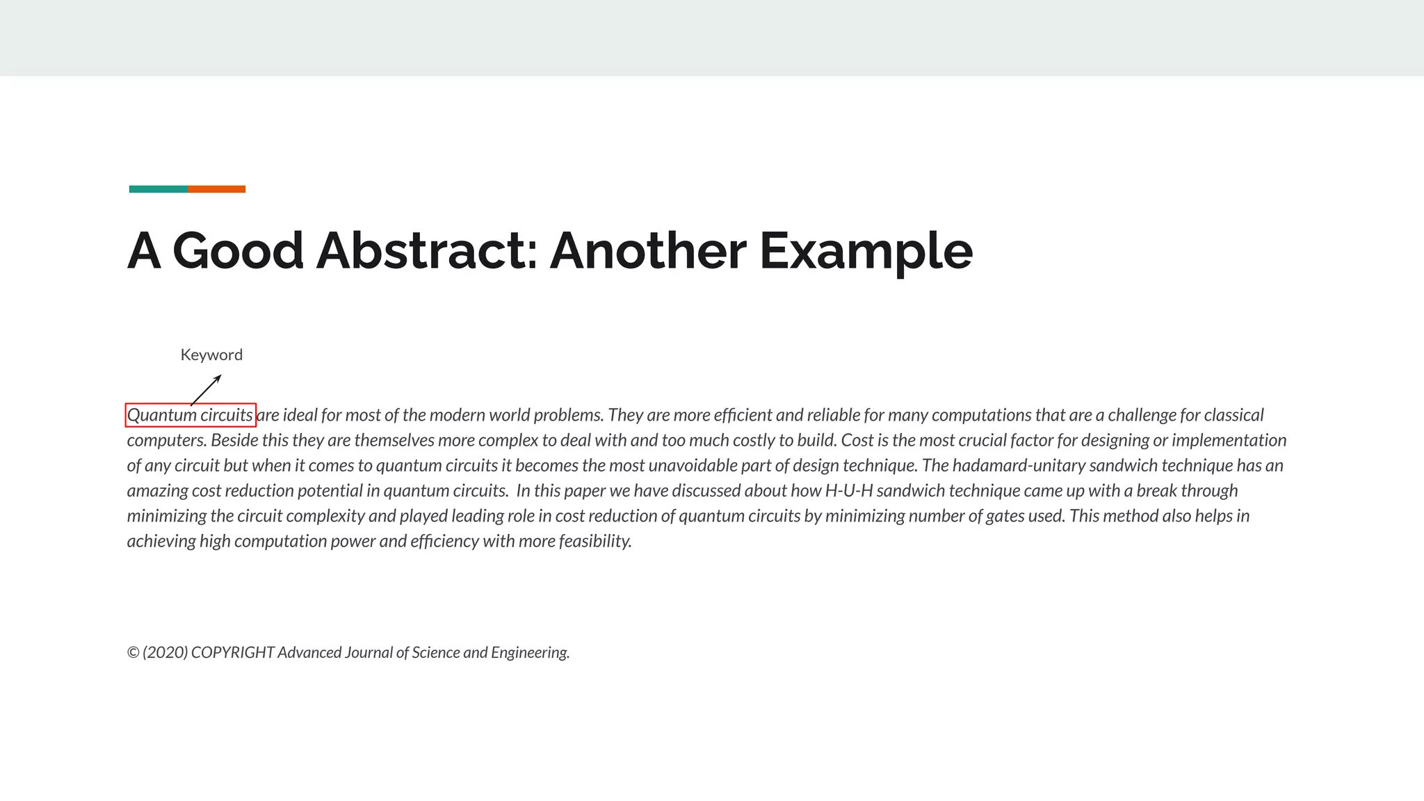 Writing a Research Paper Abstract 101 | PPT