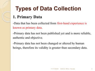 methods of collecting data | PPTX