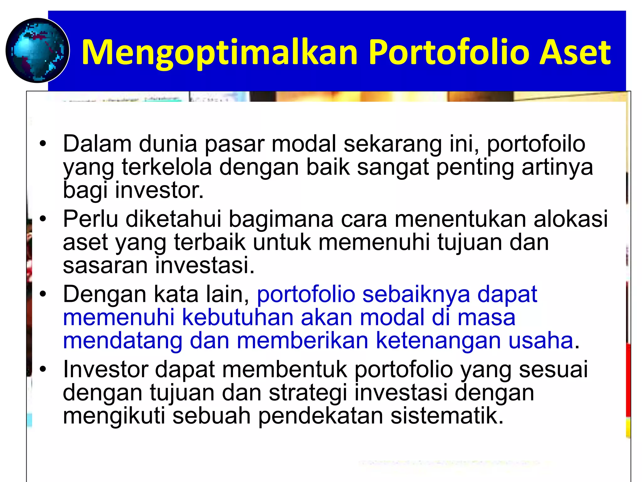 Analisis Permintaan dan Manajemen Portofolio Aset _Materi Training ...