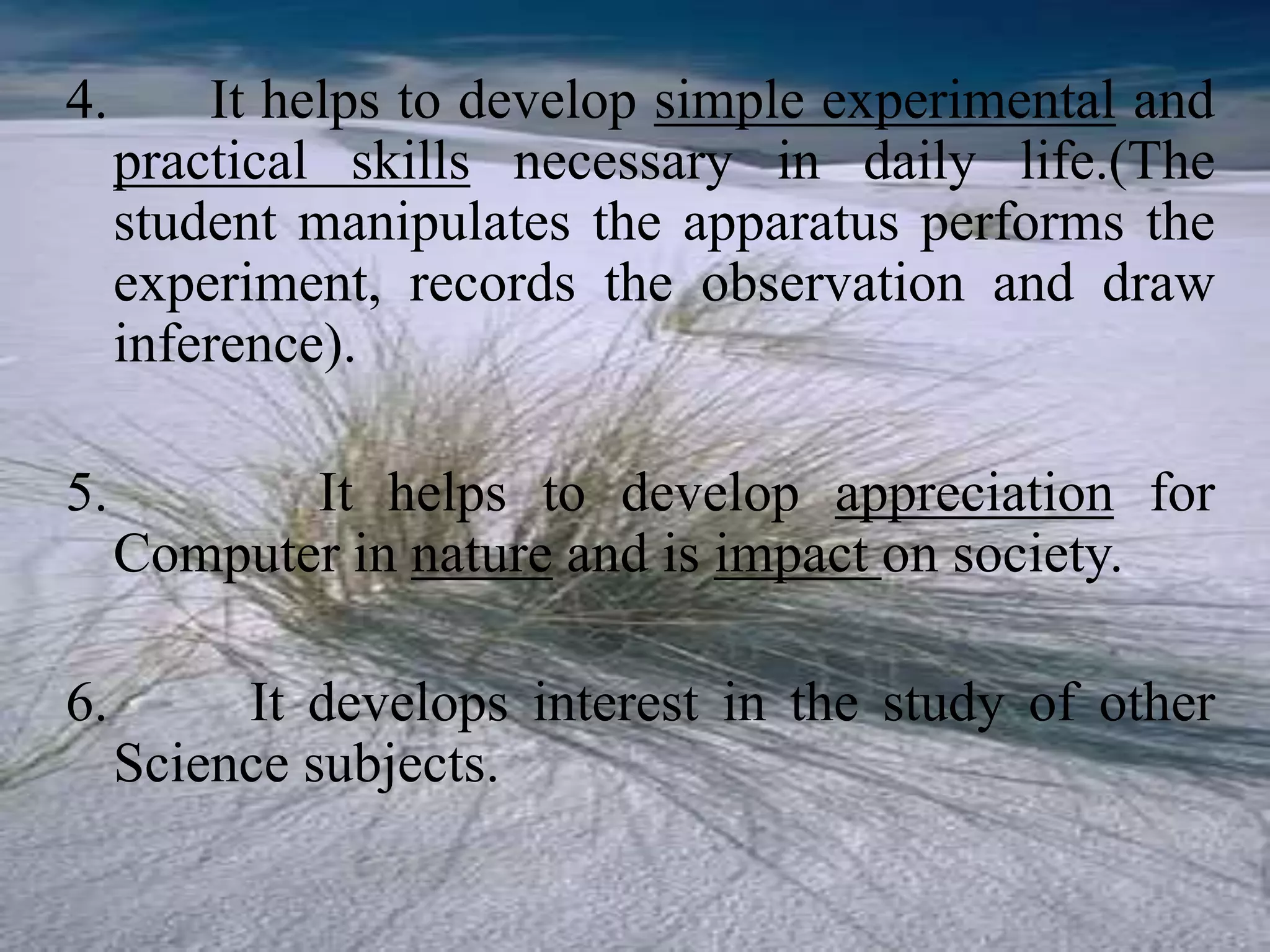 Computer science teaching at different levels | PPSX