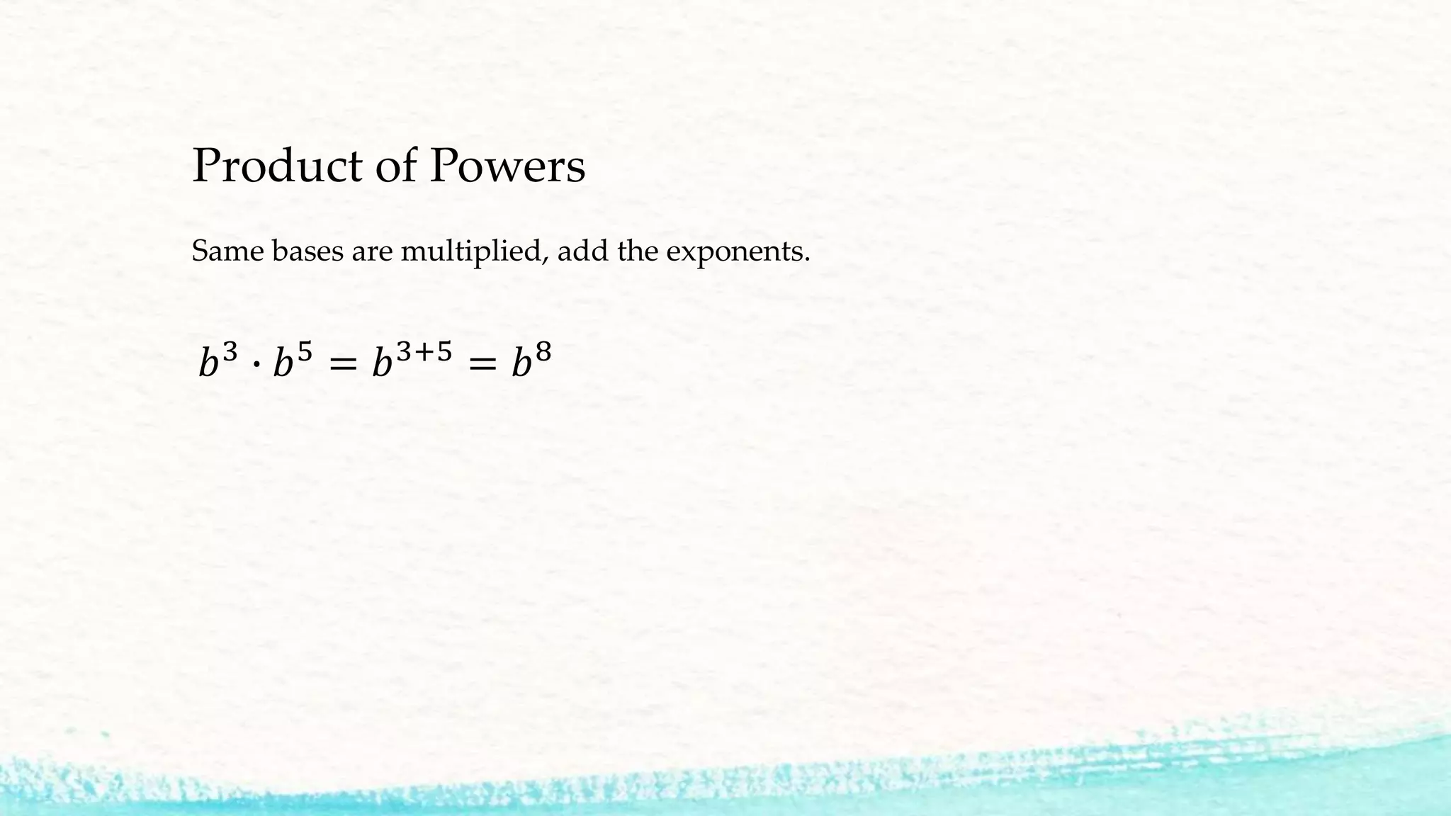 7.1 multiplication property of exponents | PPT