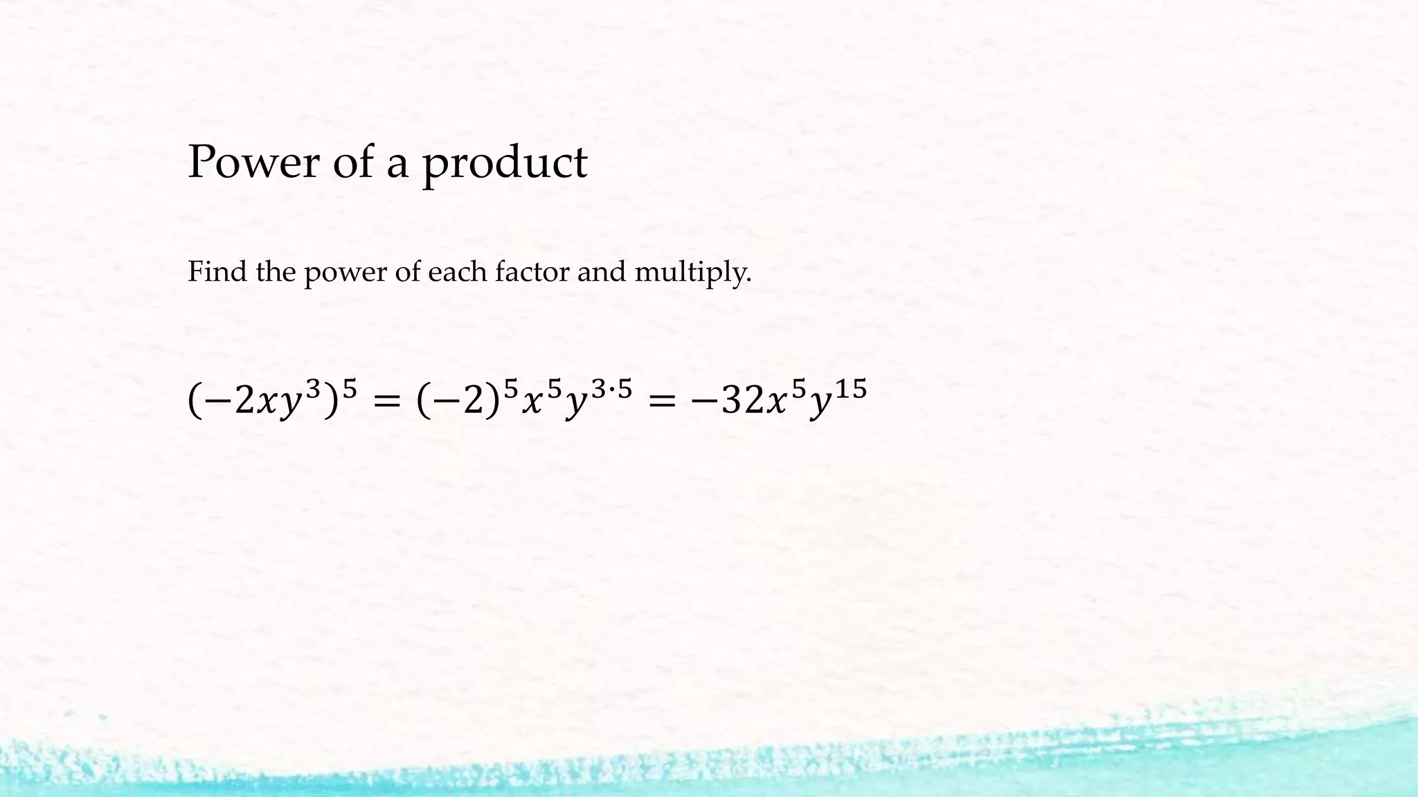7.1 multiplication property of exponents | PPT