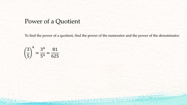 7.2 division properties of exponents | PPT