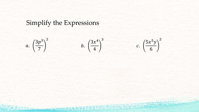 7.2 division properties of exponents | PPT