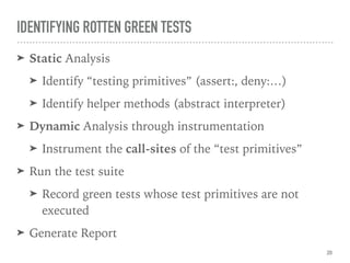 Rotten Green Tests | PPT