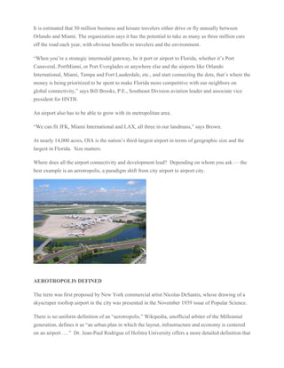 Aerotropolis Concept in Florida | PDF | Air Travel | Travel Type