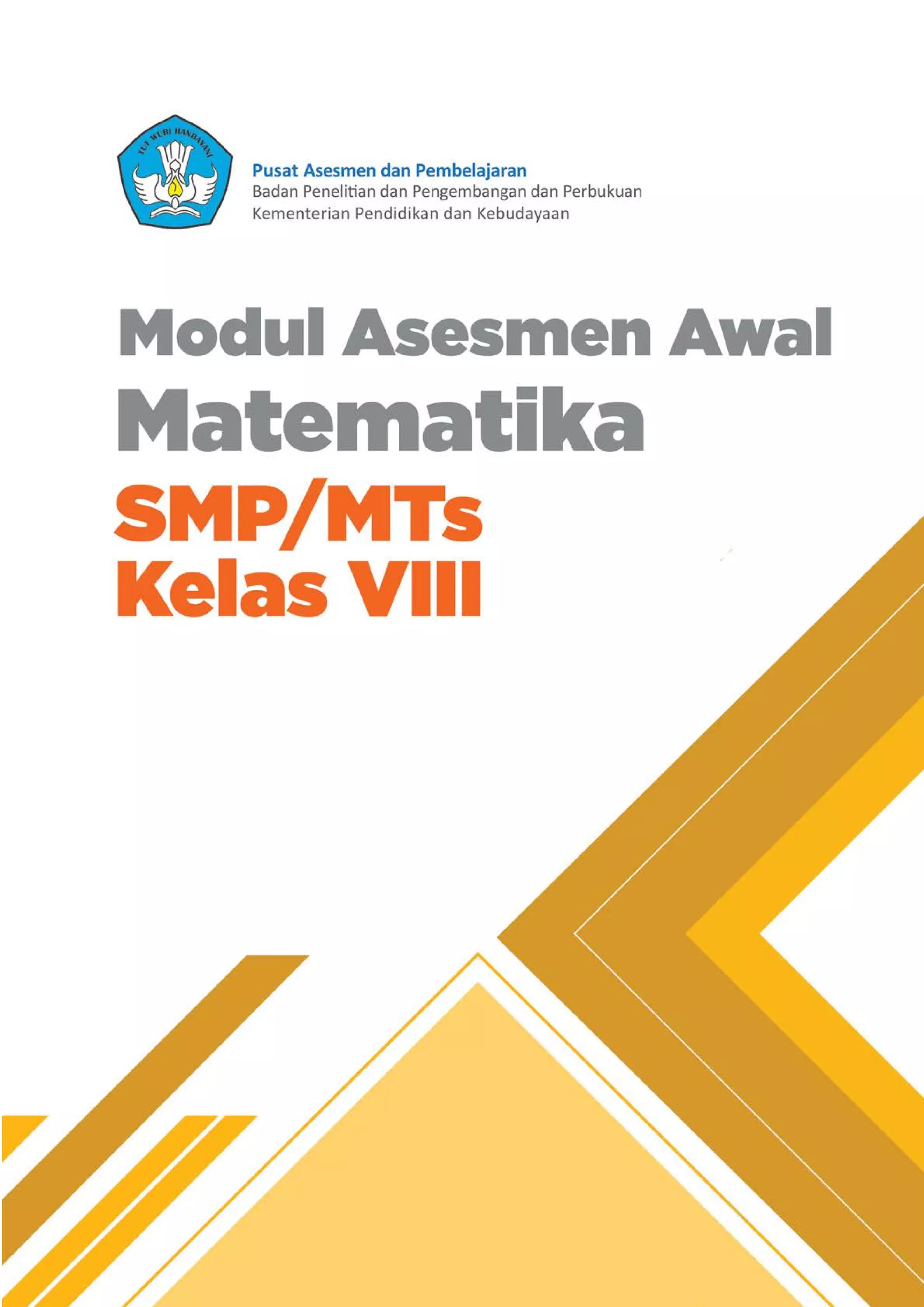 Modul Asesmen Awal Matematika SMP/MTs Kelas VIII | PDF