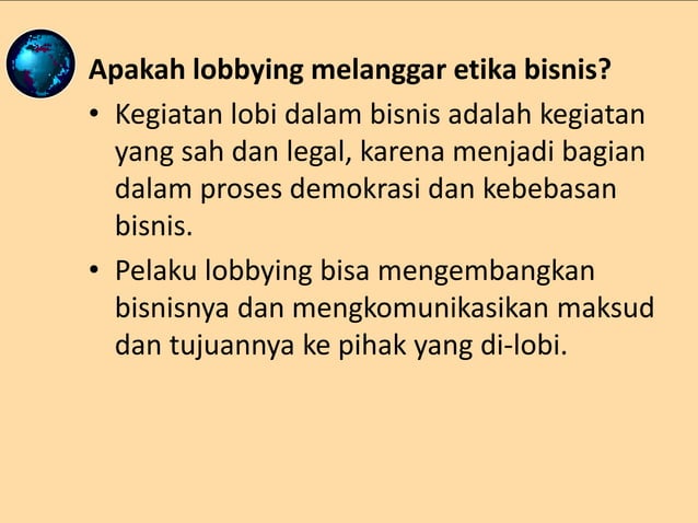 Teknik Lobby dalam Negosiasi Bisnis _ Materi Training "NEGOTIATION ...