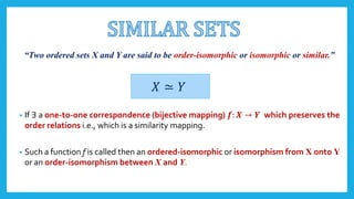 ISOMORPHIC (SIMILAR) ORDERD SETS | PPT