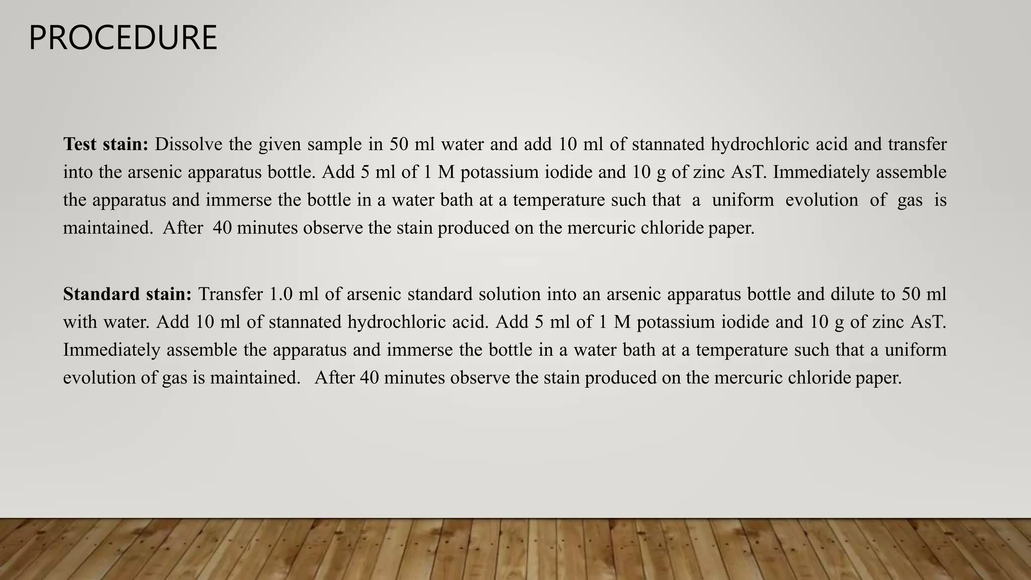 limit test for arsenic | PPTX