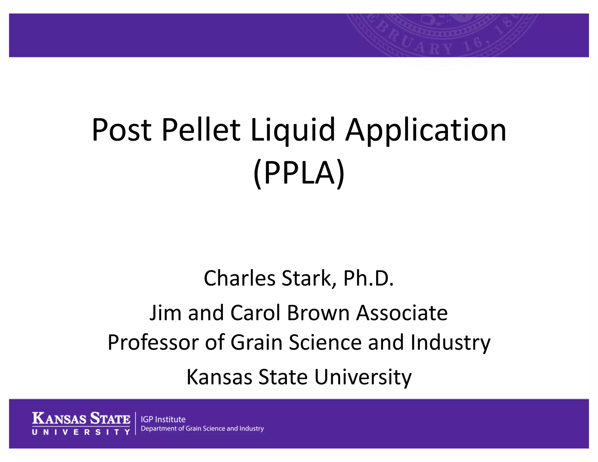 post pellet liquid application | PDF