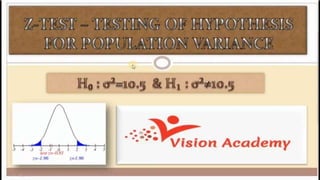 Z - Test - For Population Variance | PPT