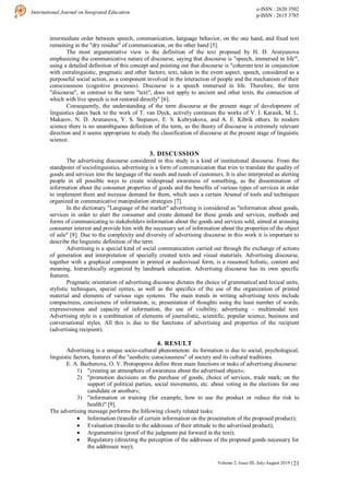 Advertising text as a discourse | PDF