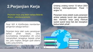 7. hubungan kerja dan perjanjian kerja | PPTX