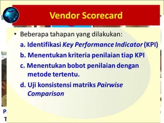 KPI & Vendor Scorecard _Materi Training "VENDOR MANAGEMENT" | PPTX