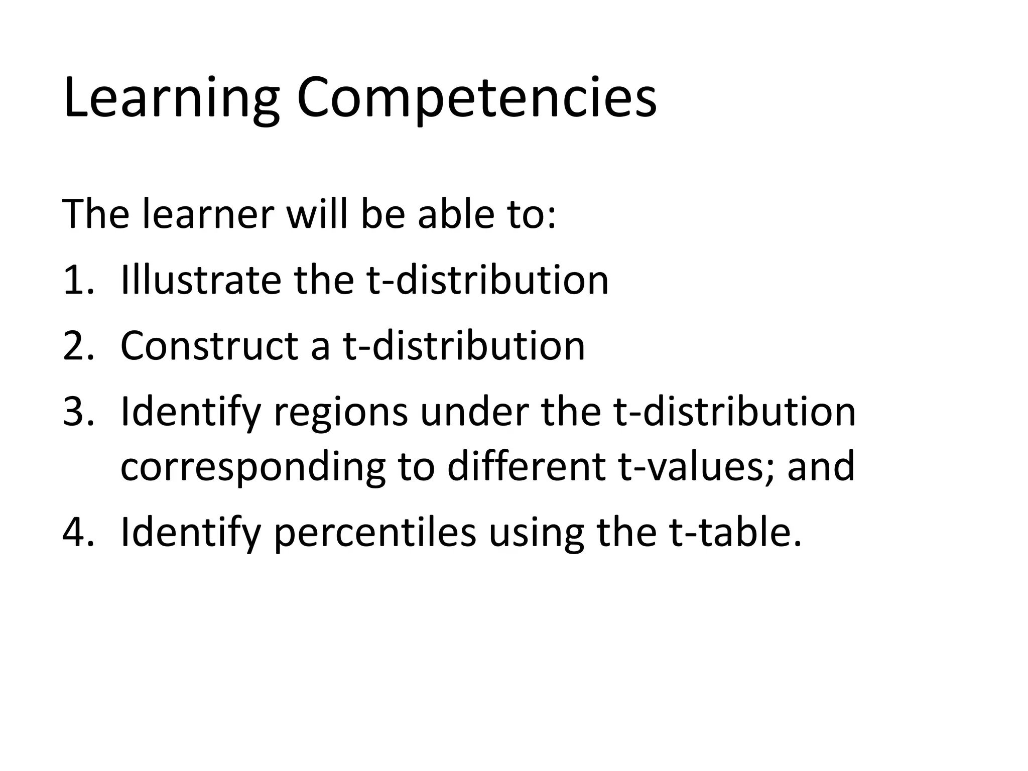 7. the t distribution | PPTX