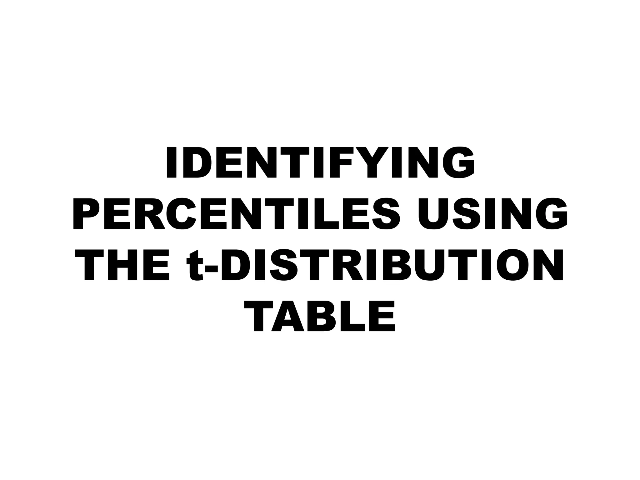 7. the t distribution | PPTX