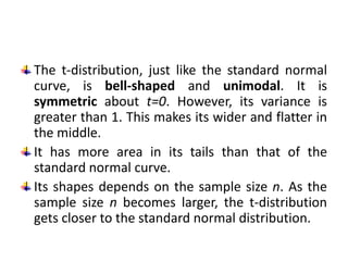7. the t distribution | PPTX