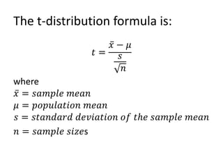 7. the t distribution | PPTX