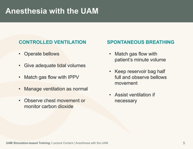 Anesthesia with the UAM | PPTX