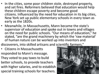 Reform Movements in Antebellum America | PPTX