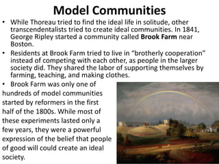 Reform Movements in Antebellum America | PPTX