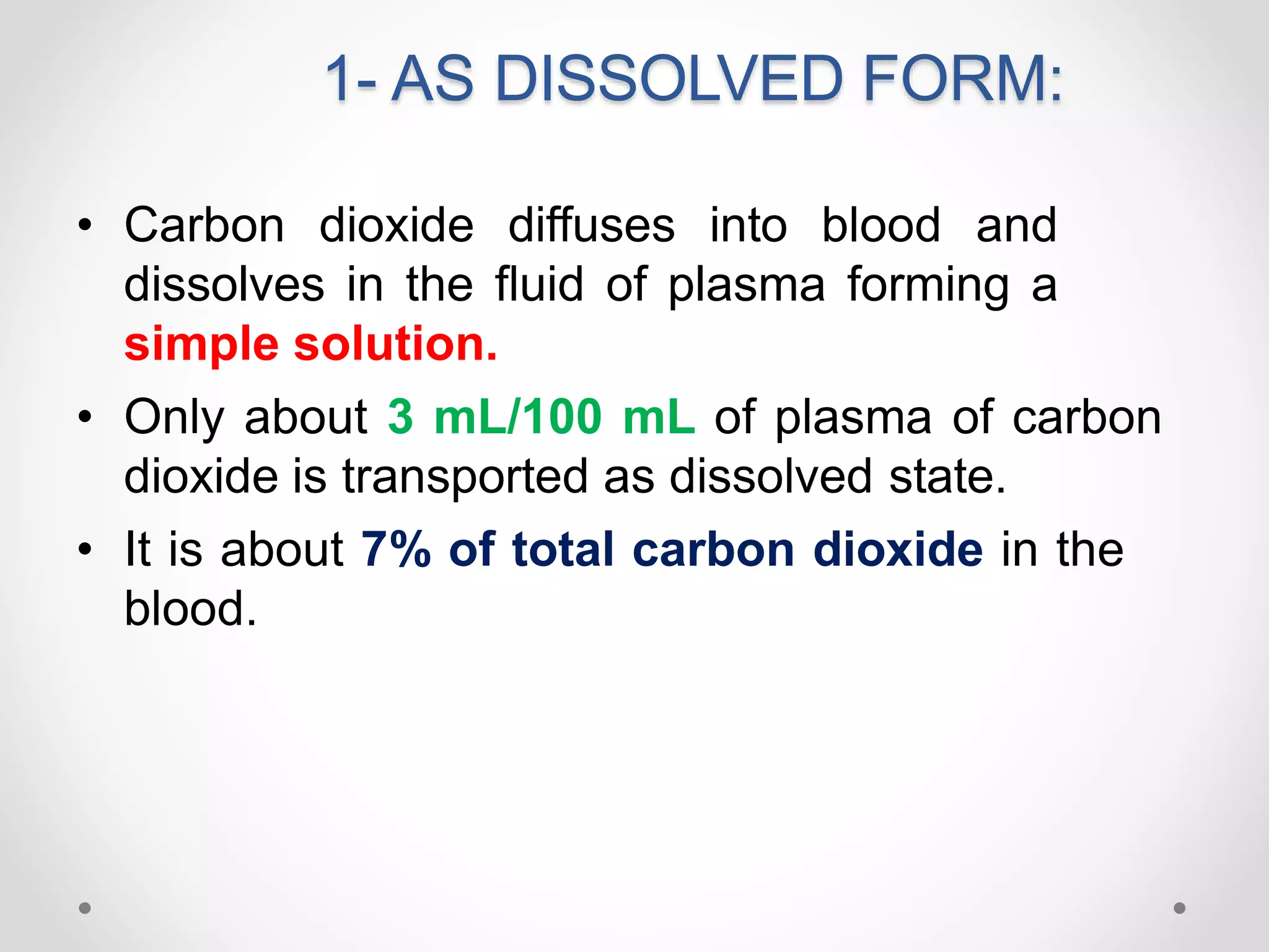 Transport of oxygen and carbon dioxide in blood | PPTX