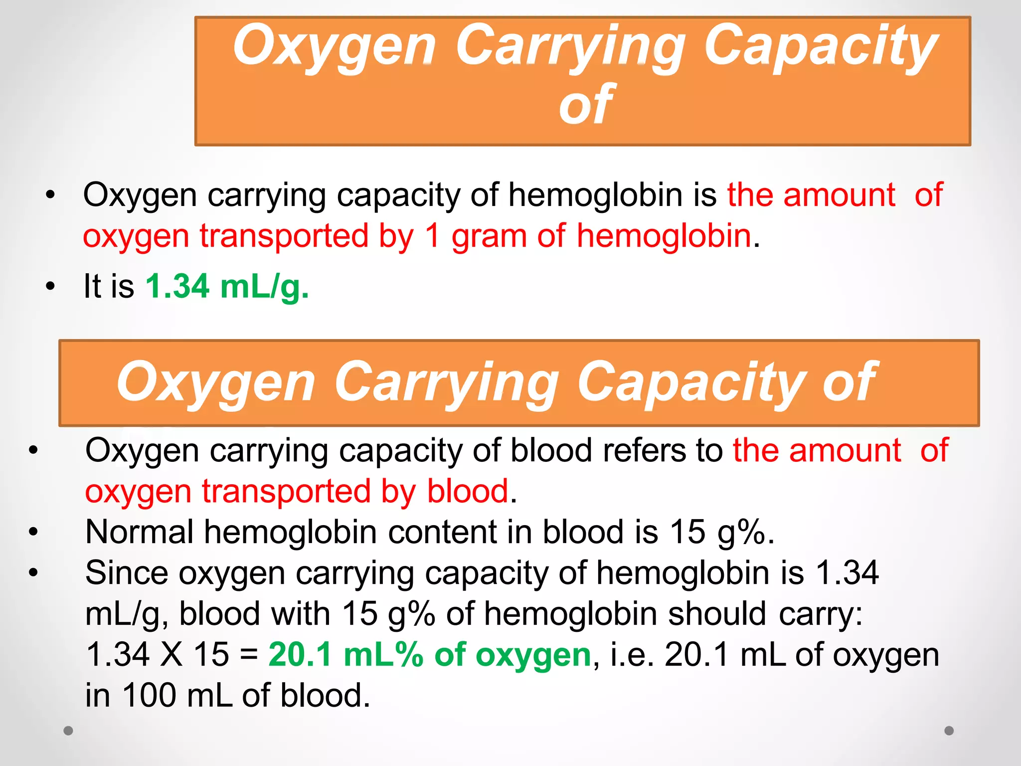 Transport of oxygen and carbon dioxide in blood | PPTX