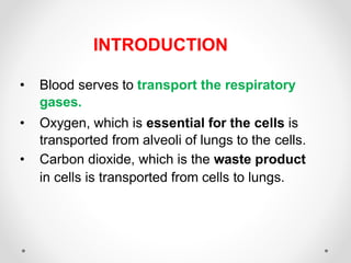 Transport of oxygen and carbon dioxide in blood | PPTX