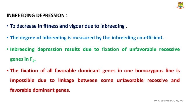 7. gpb 621 estimation of heterosis & inbreeding depression | PDF