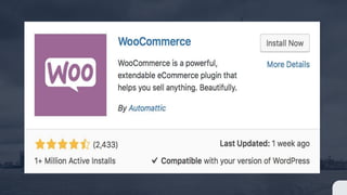 Installing WooCommerce Plugin | PPTX | Technology & Computing