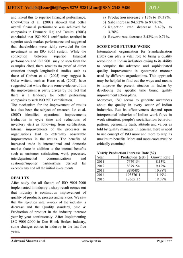 7. iso implementation & survey for automobile industry | PDF