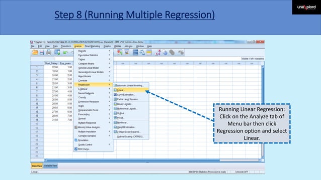 multiple linear regression in spss (procedure and output) | PDF