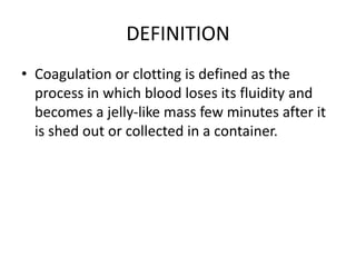 7.clotting mechanism of blood | PPTX