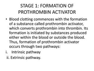 7.clotting mechanism of blood | PPTX