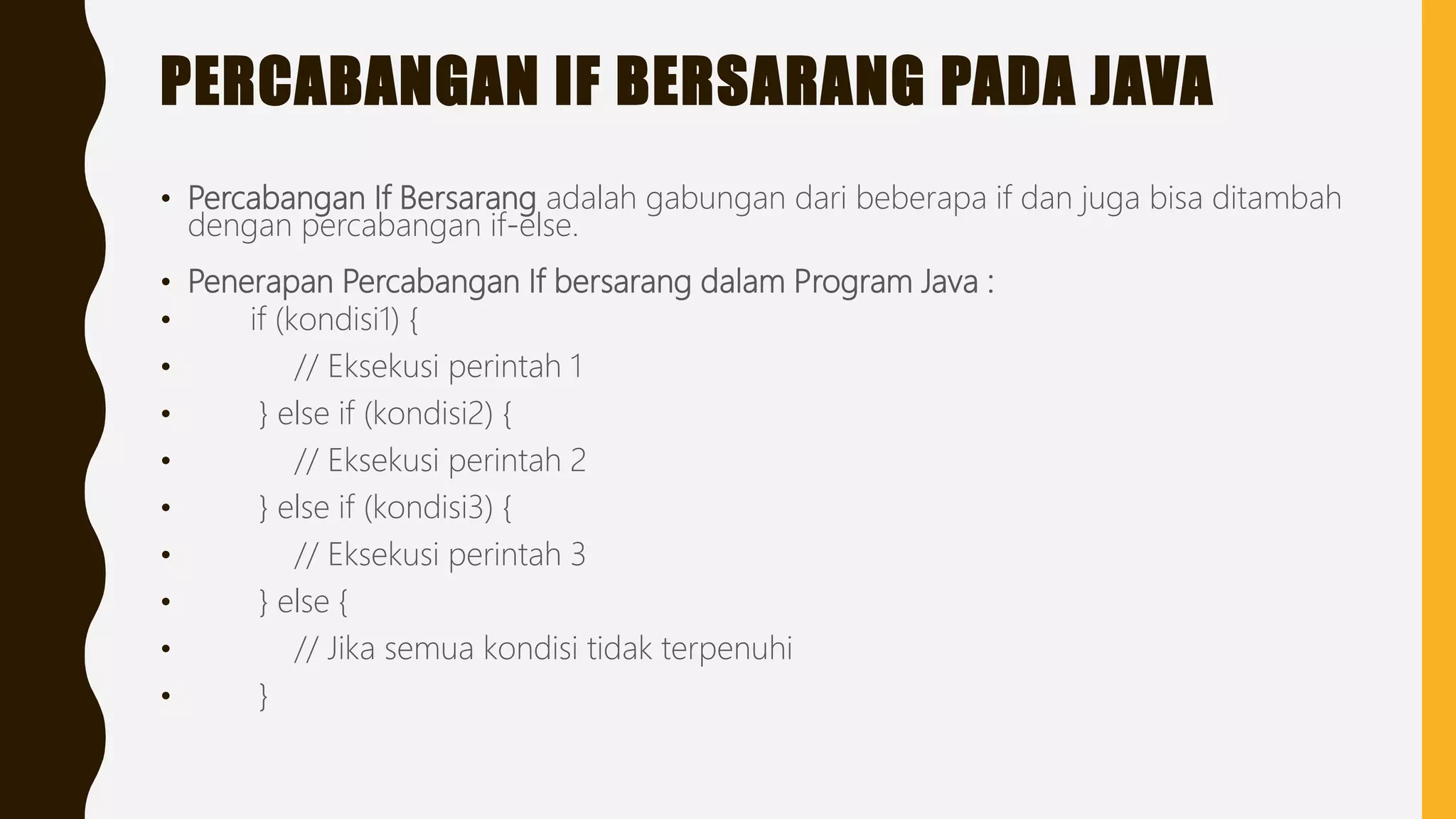 7. percabangan bersarang | PPTX