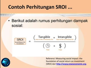 Pengukuran Nilai dan Penghitungan SROI | PPTX