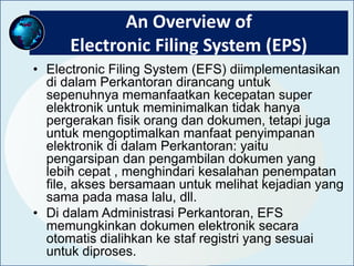 ELECTRONIC FILE SYSTEM (EFS) _Training "Professional Secretary in ...