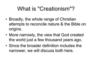 Creationism Vs Evolution Facts